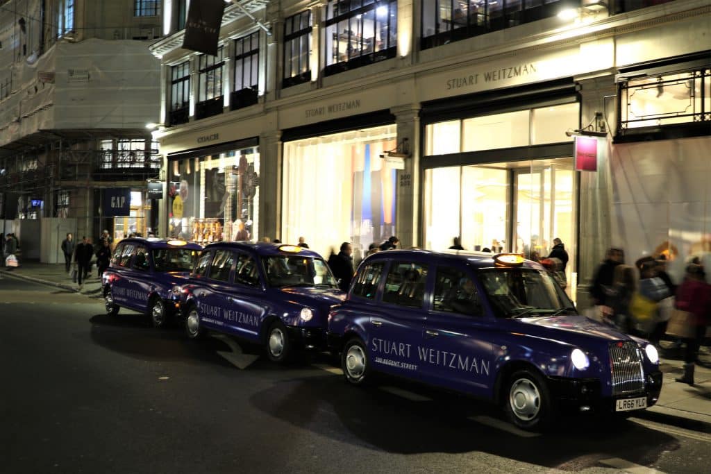 Stuart Weitzman Taxi Advertising Campaign - Sherbet London