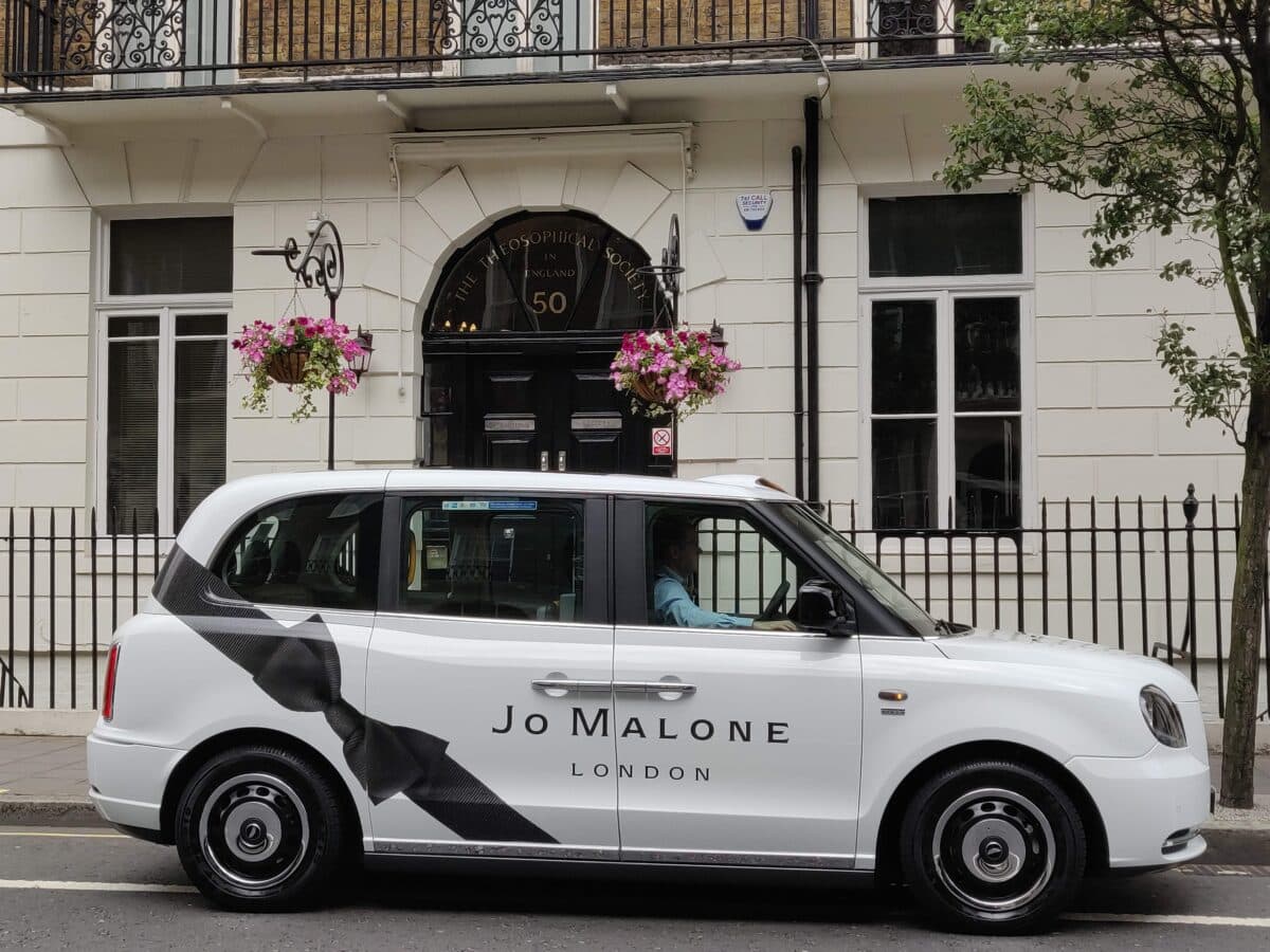 Jo Malone Electric Taxi for John Boyega - Sherbet London